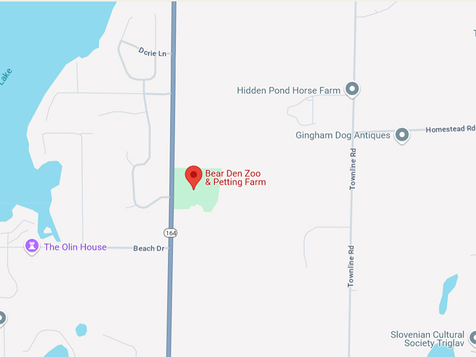 bear den zoo & petting farm 10 map