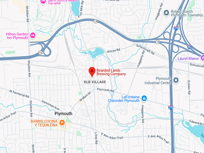 bearded lamb brewing company 10 map