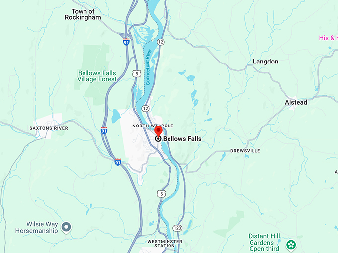 bellows falls, vermont map