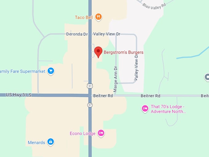 bergstrom's burgers in traverse city, mi 10 map