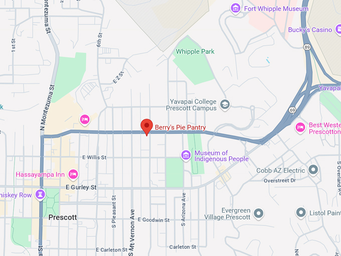 berry's pie pantry & restaurant 10 map