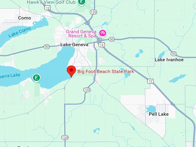 big foot beach state park 10 map