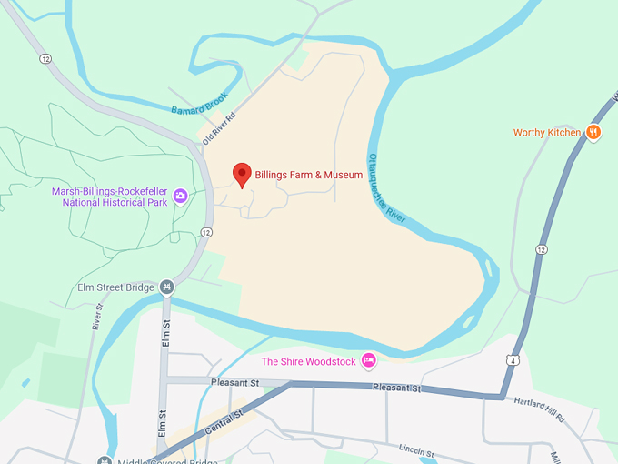 billings farm & museum 10 map