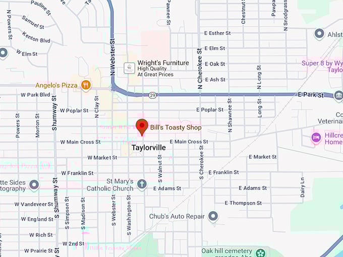 bill's toasty shop 10 map