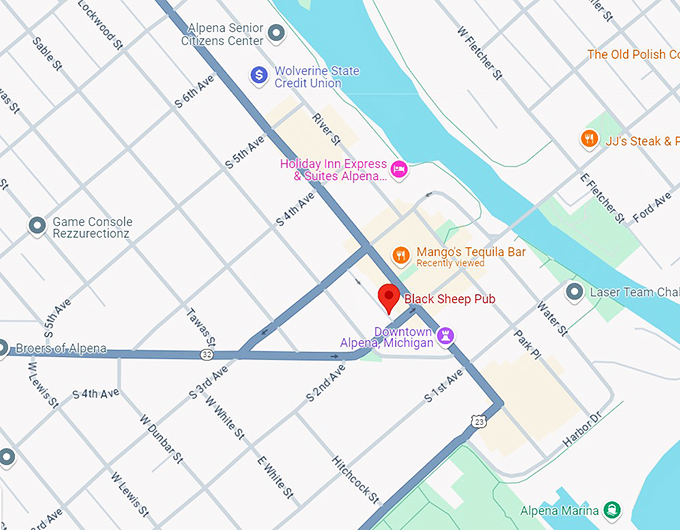 black sheep pub 10 map
