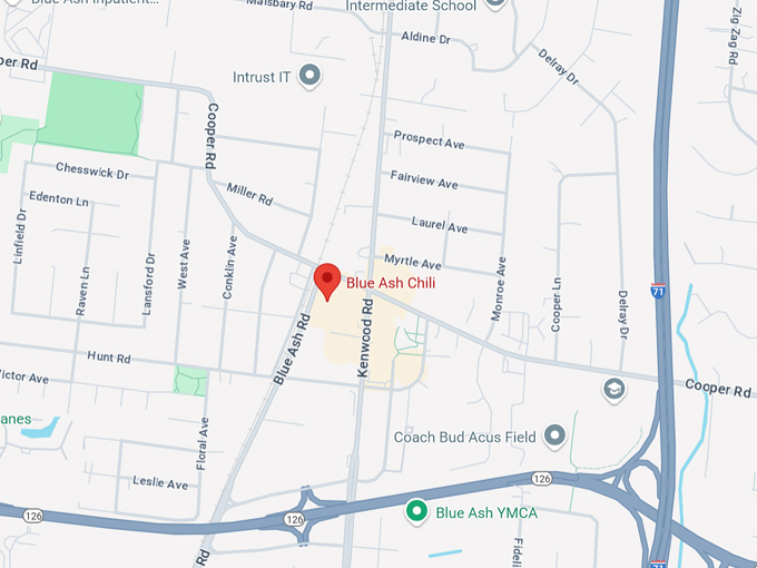 blue ash chili 10 map