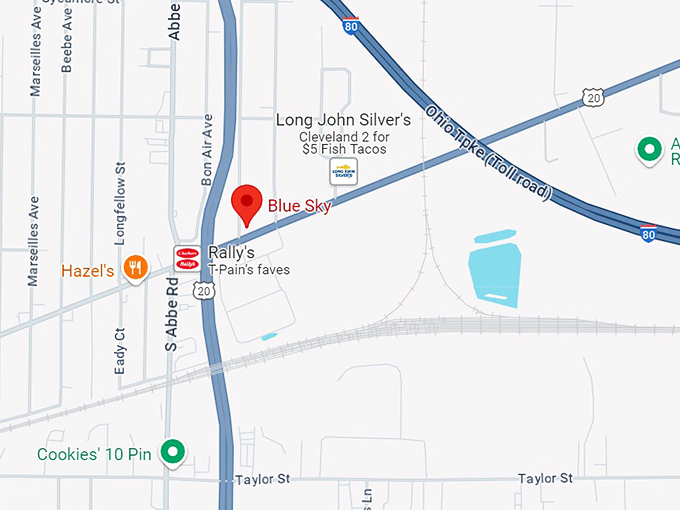 blue sky restaurant 10 map