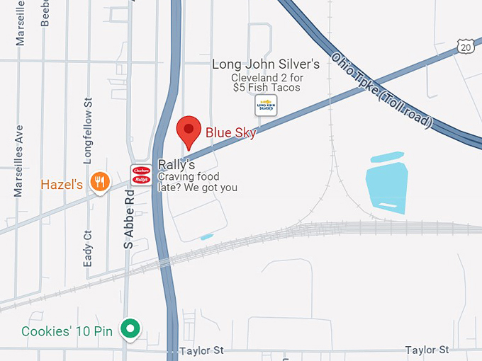 blue sky restaurant 10 map