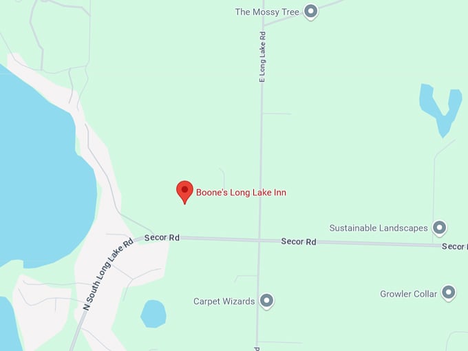 boone's long lake inn traverse city, mi 10 map