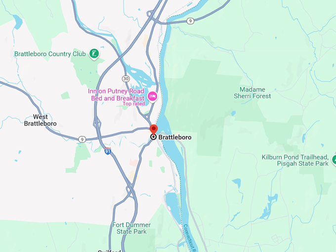 brattleboro, vermont 10 map