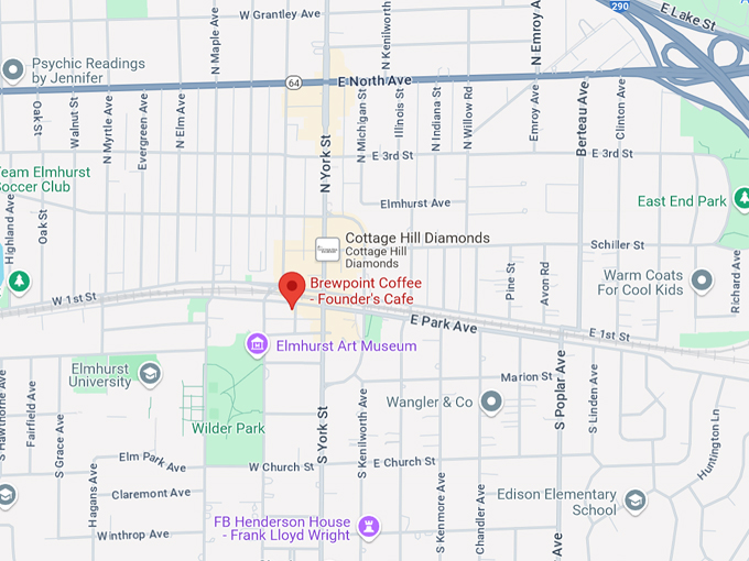 brewpoint coffee founder's cafe 10 map