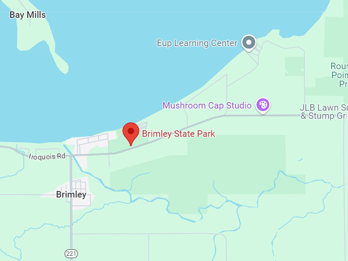 brimley state park 10 map