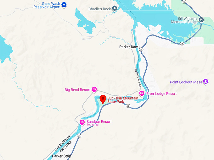buckskin mountain state park 10 map