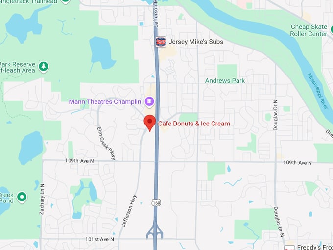 cafe donuts & ice cream 10 map