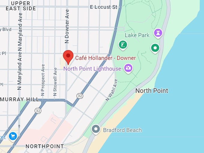 café hollander downer 10 map