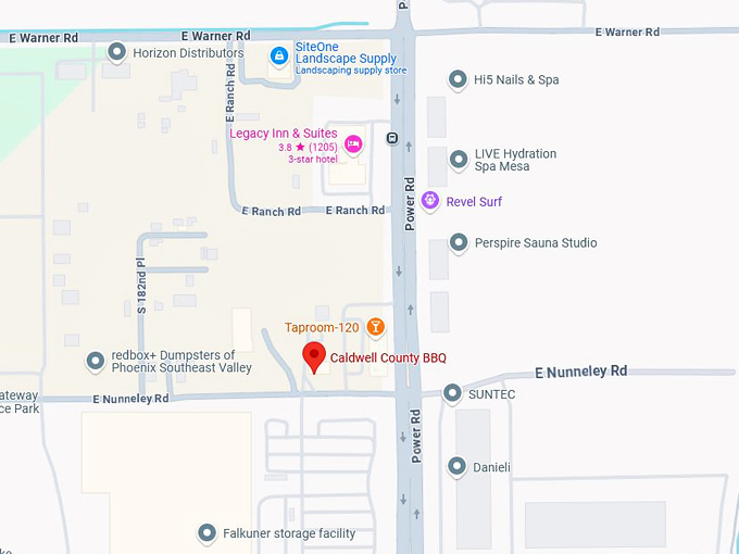 caldwell county bbq 10 map