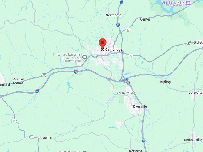 cambridge, ohio 10 map