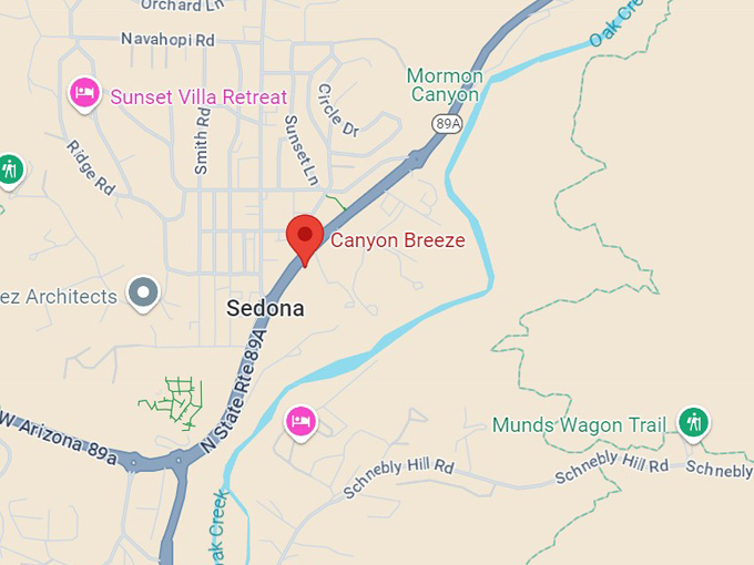 canyon breeze restaurant 10 map