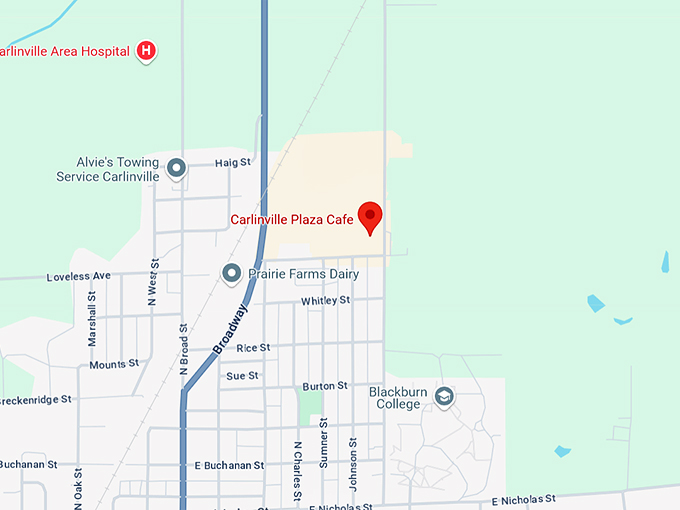 carlinville plaza cafe 10 map