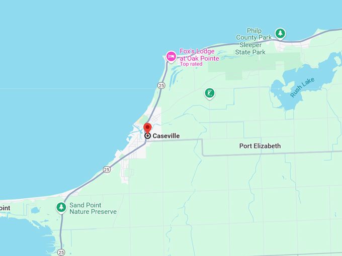 caseville, mi 10 map