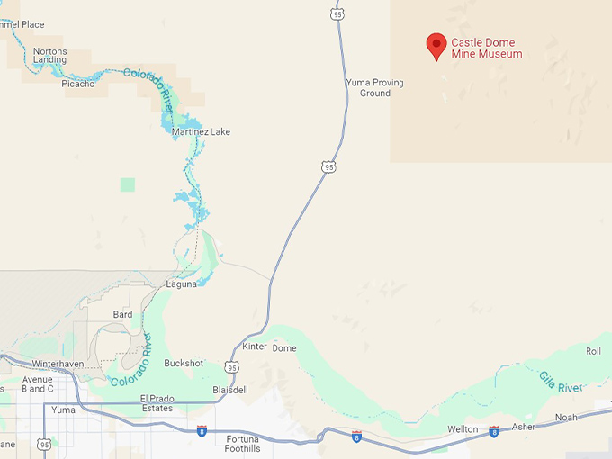 castle dome mine museum 10 map