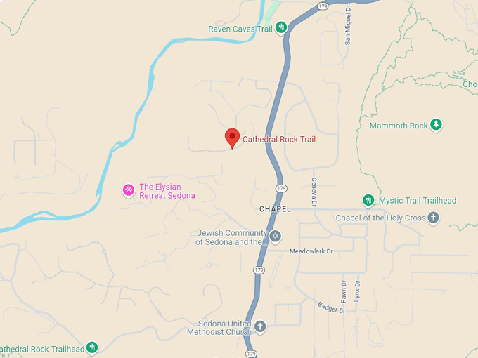 cathedral rock trail 10 map