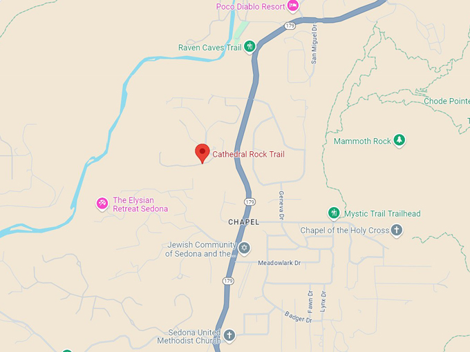 cathedral rock trail 10 map