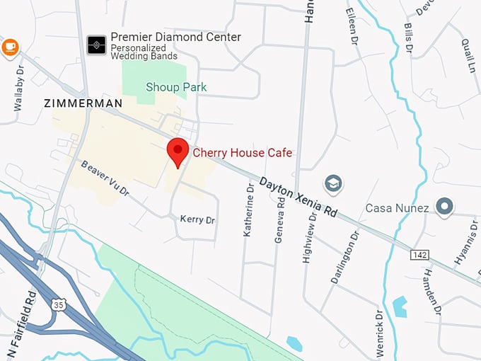 cherry house cafe beavercreek township, oh 10 map