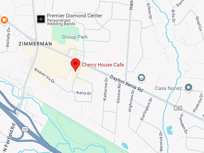 cherry house cafe beavercreek township, oh 10 map