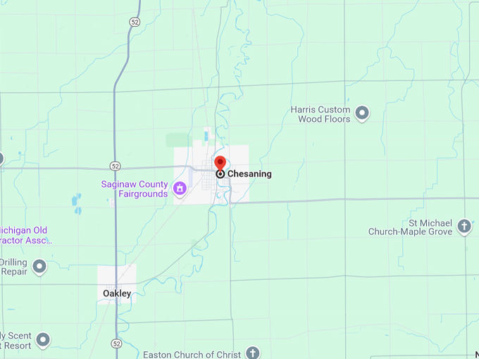 chesaning, michigan 10 map