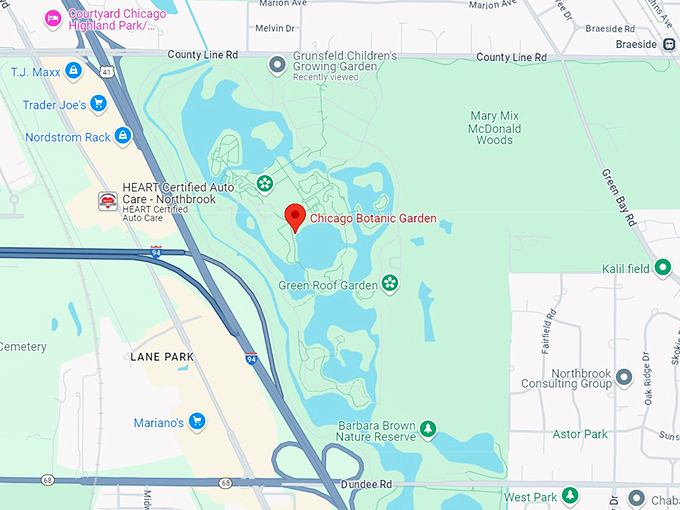 chicago botanic garden 10 map