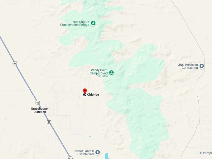 chloride, arizona 10 map