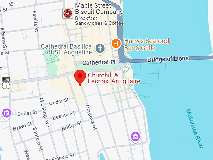 churchill & lacroix, antiquaire at lightner museum 10 map