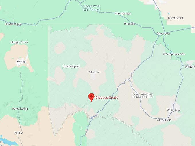 cibecue falls 10 map