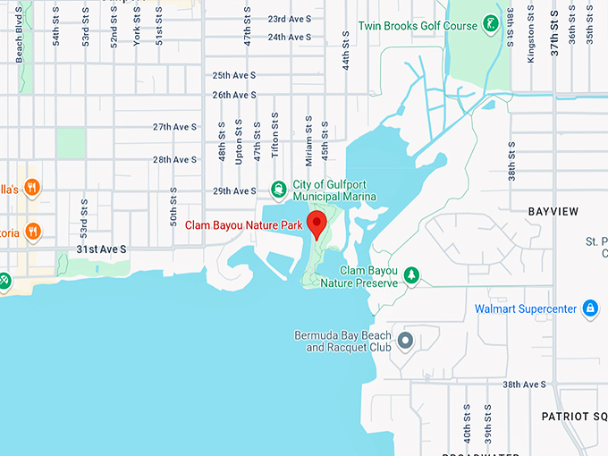 clam bayou nature park 10 map