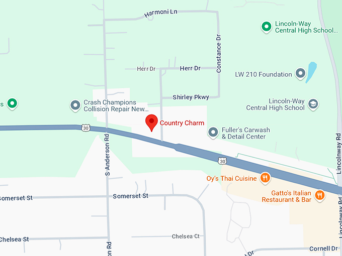 country charm restaurant 10 map