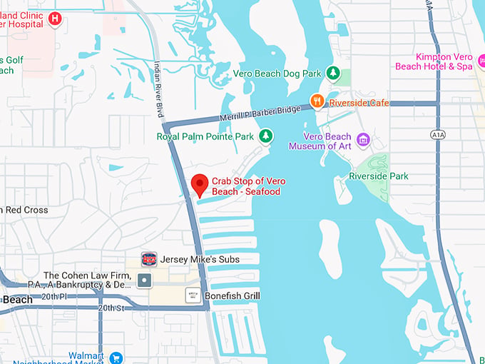 crab stop of vero beach 10 map