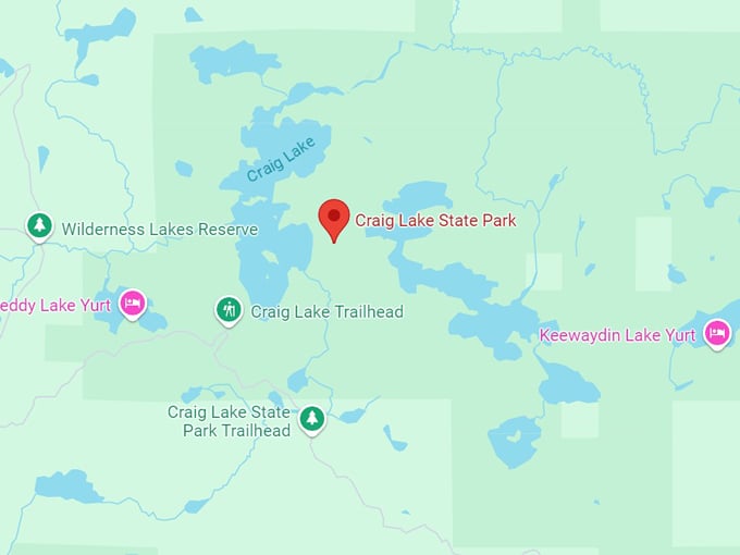 craig lake state park 10 map