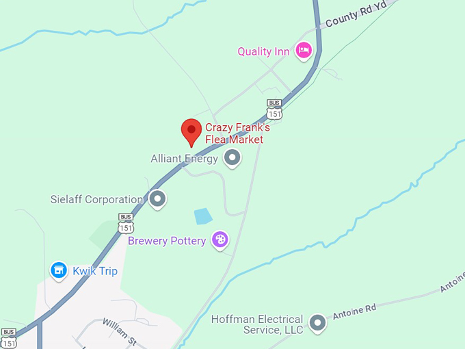 crazy frank's flea market 10 map