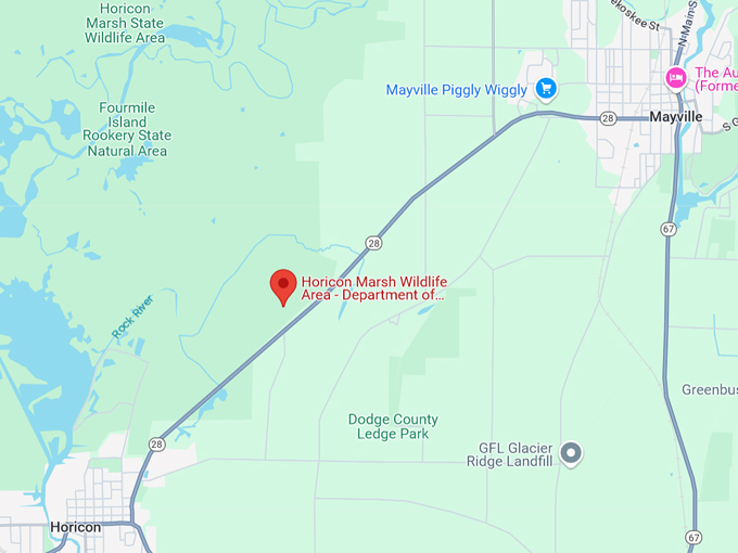 curly the ice mammoth at horicon marsh state wildlife area 10 map