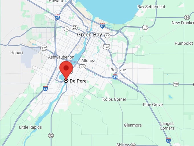 de pere, wisconsin 10 map