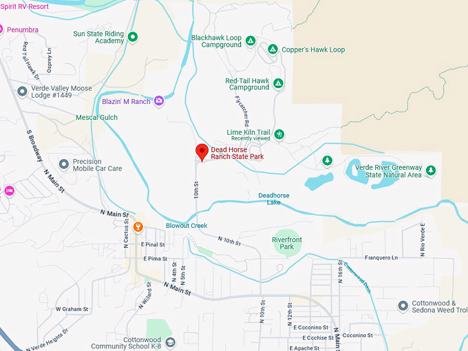 dead horse ranch state park 10 map