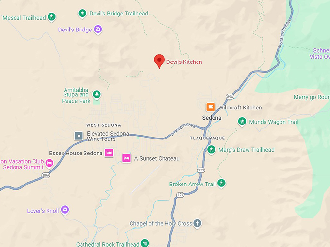 devils kitchen sinkhole 10 map