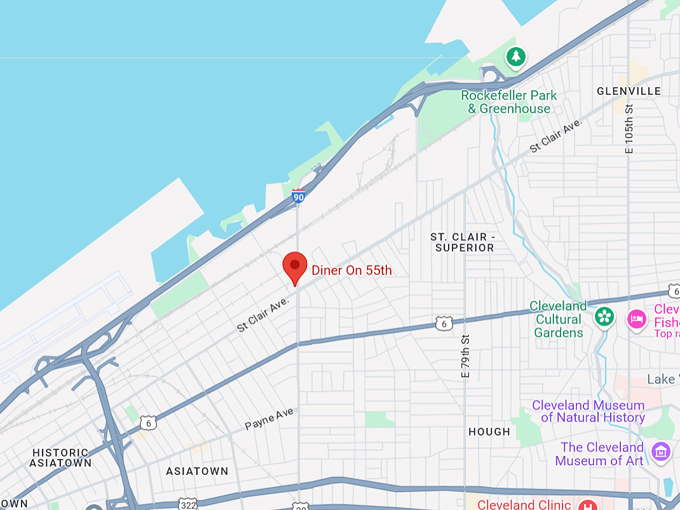 diner on 55th 10 map