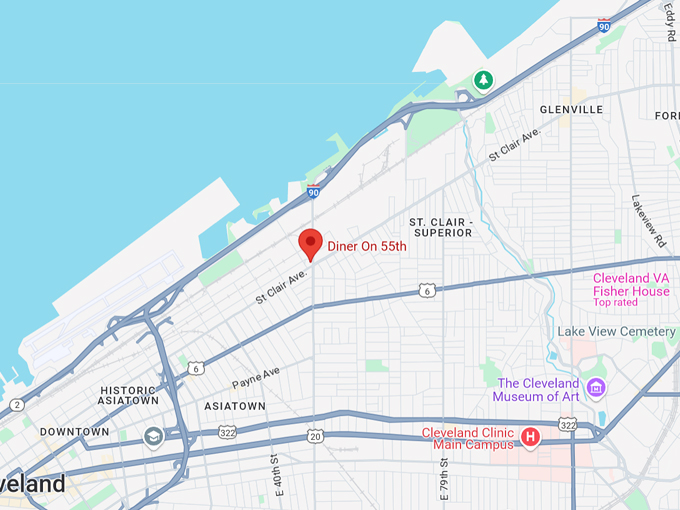 diner on 55th 10 map