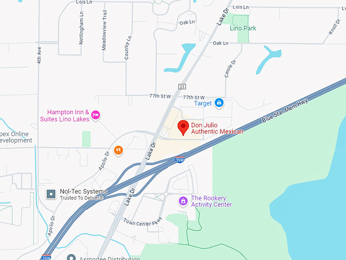 don julio authentic mexican restaurant 10 map