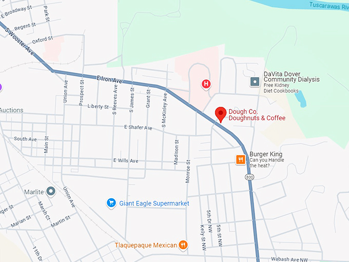 dough co. doughnuts & coffee 10 map