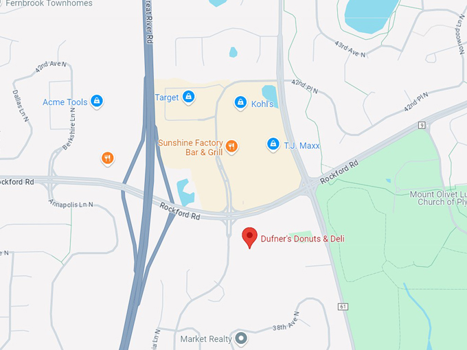 dufner's donuts & deli 10 map