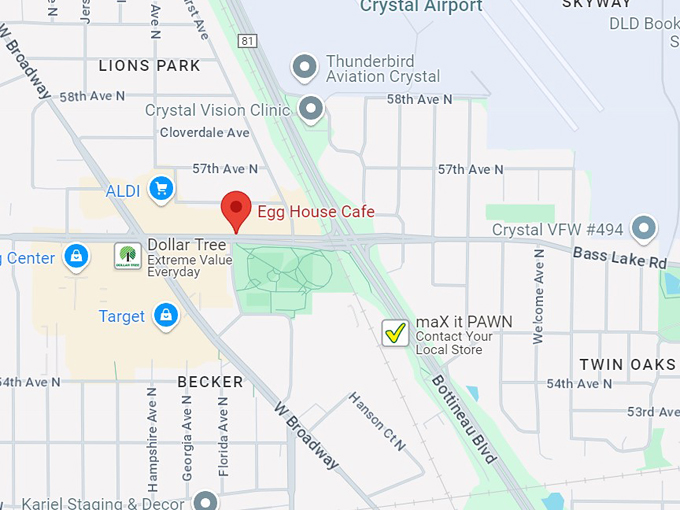 egg house cafe 10 map