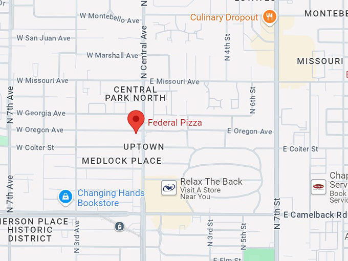 federal pizza 10 map